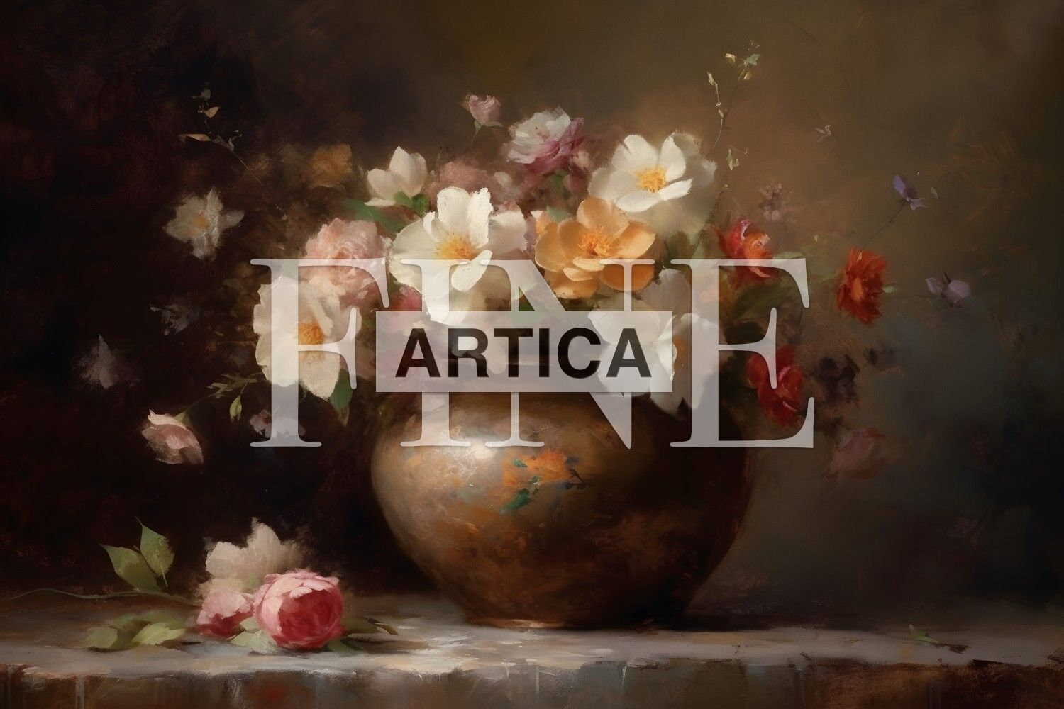 Timeless Bloom: Still Life With Flowers, Antique Print, Downloadable ...