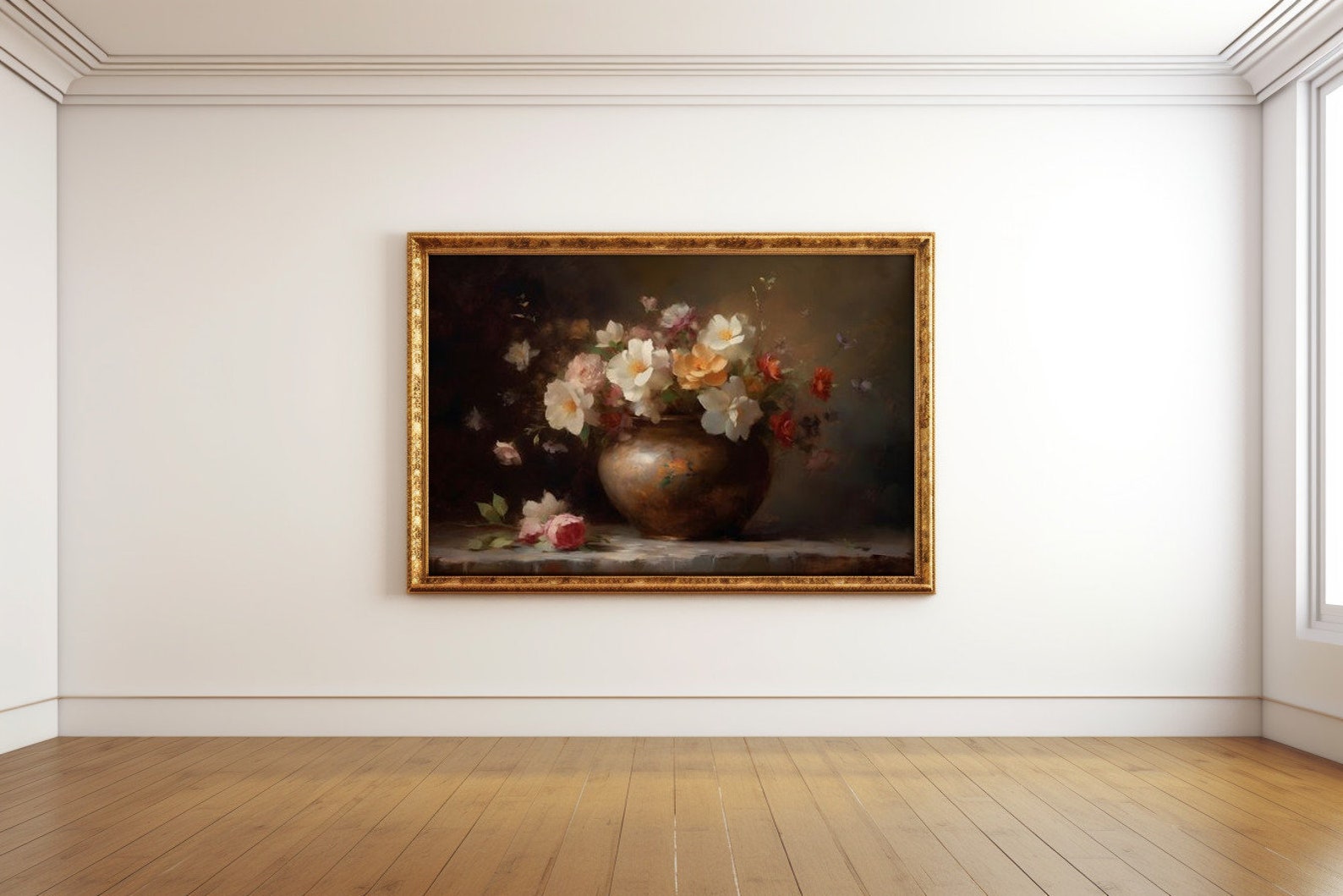 Timeless Bloom: Still Life With Flowers, Antique Print, Downloadable ...