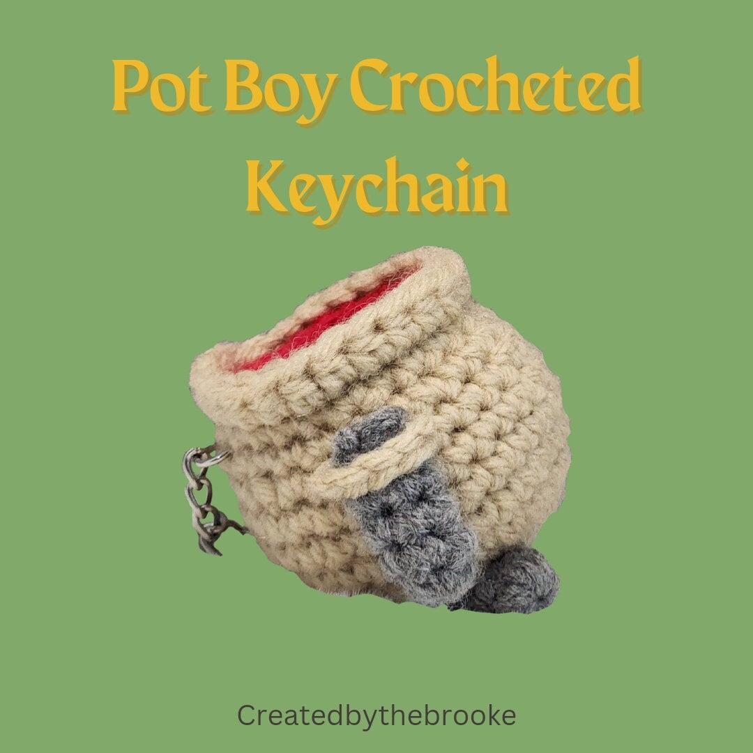 Pot Boy Crochet Keychain - Etsy