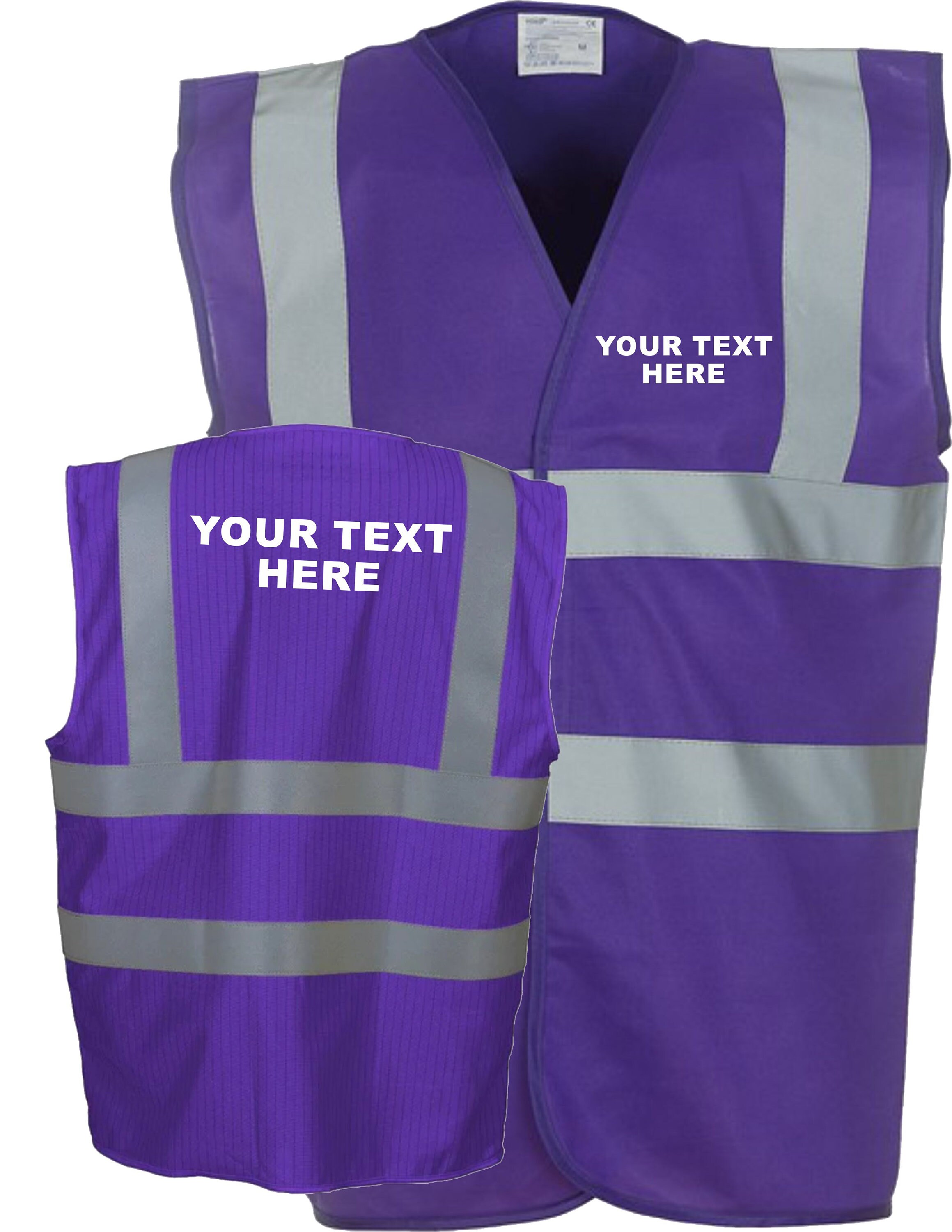 Personalised Hi Vis Vest Custom Printed Hi Viz Vest High Waistcoat ...