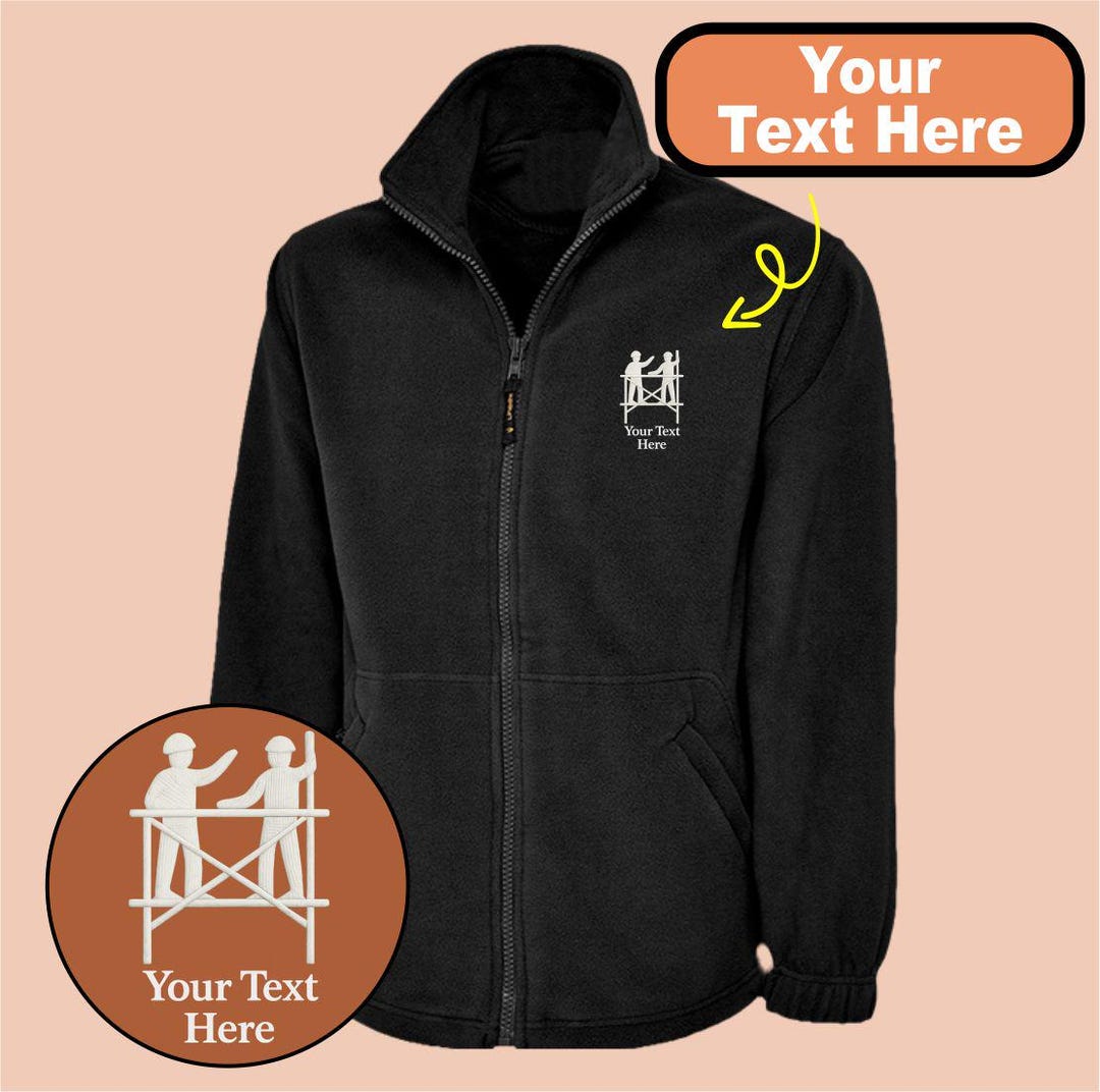 Personalised Embroidered Classic Full Zip Fleece Jacket With ...