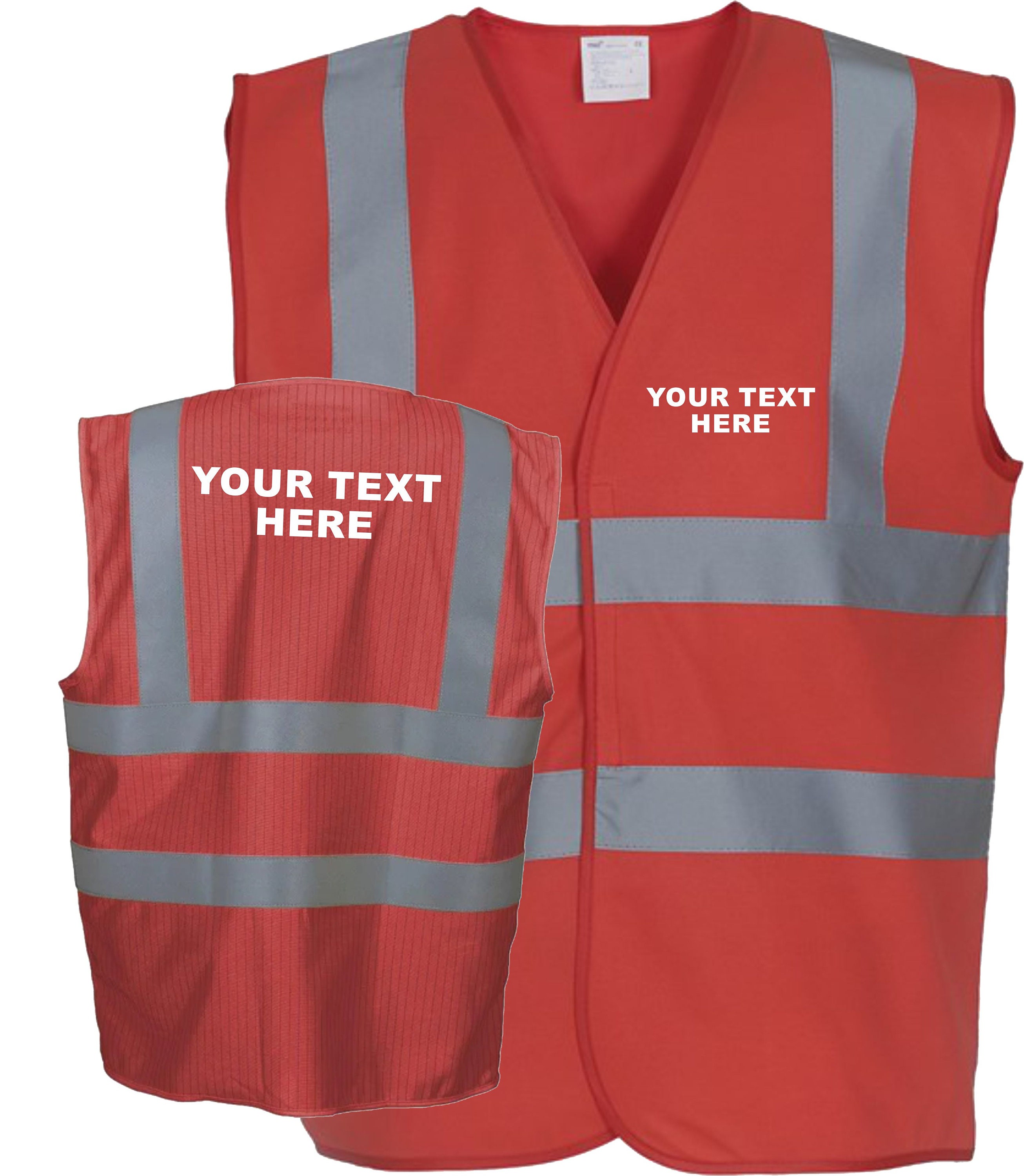Personalised Hi Vis Vest Custom Printed Hi Viz Vest High Waistcoat ...