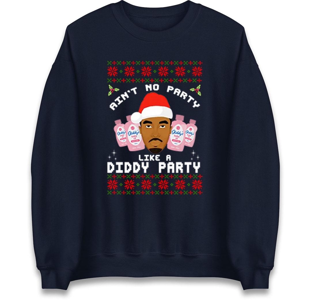 Funny Diddy Party Christmas Ugly Xmas Sweater Style Jumper, Adults ...