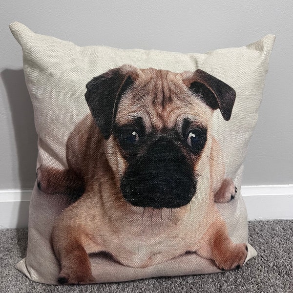 Pug Pillow - Etsy