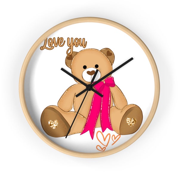 Teddy Bear Wall Clock - Etsy