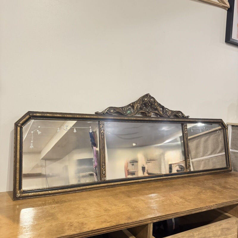 Antique Mirror Panel - Etsy