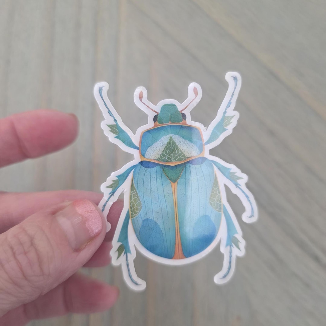 Holographic Scarab Beetle Sticker, Laptop Decal, Sticker for Water ...