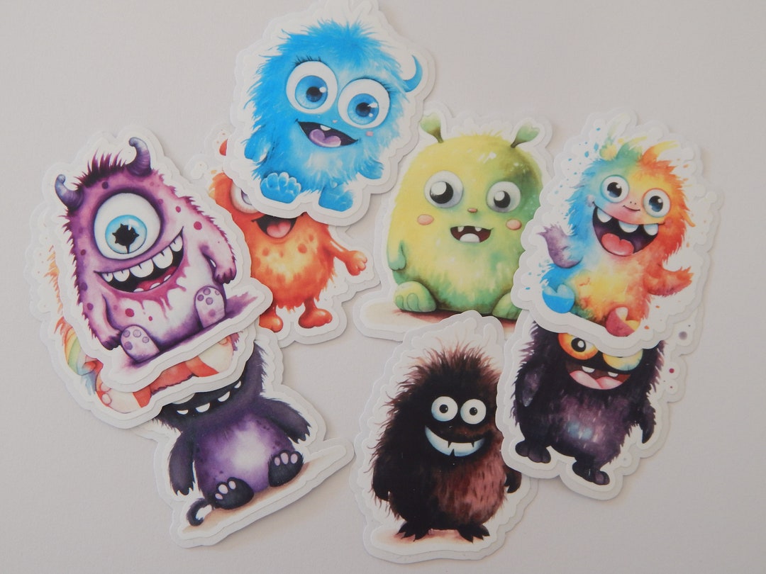Monster Stickers for Kids Set of Stickers Cute Decals - Etsy