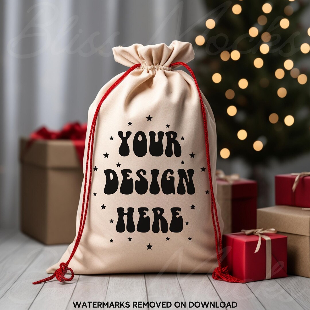Santa Sack Mock Up Christmas Sack Mockup Blank Santa Sacks - Etsy