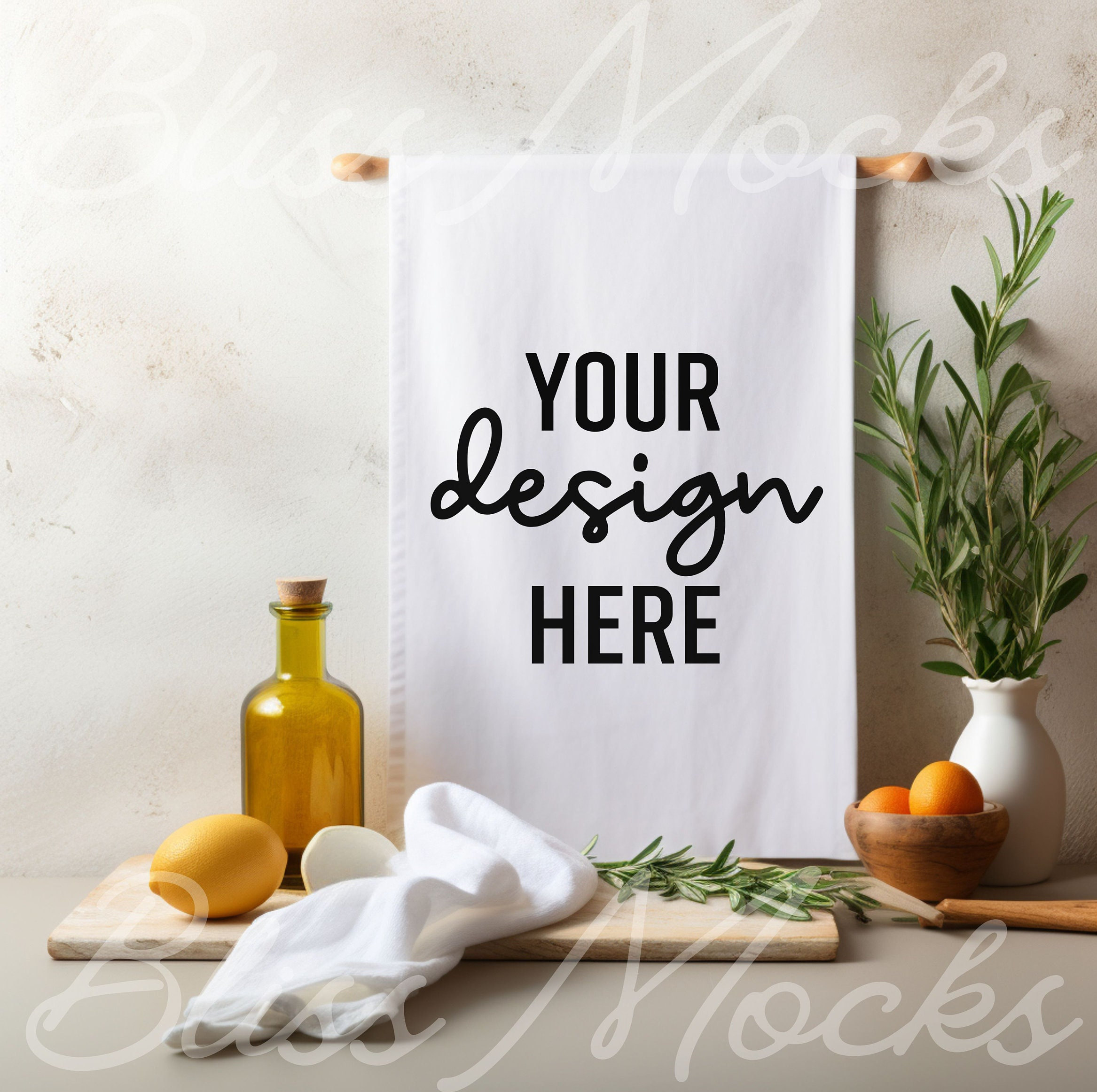 Blank Kitchen Towel Mock Up, Towel Mockup, Life Style Mock Ups, Tea ...