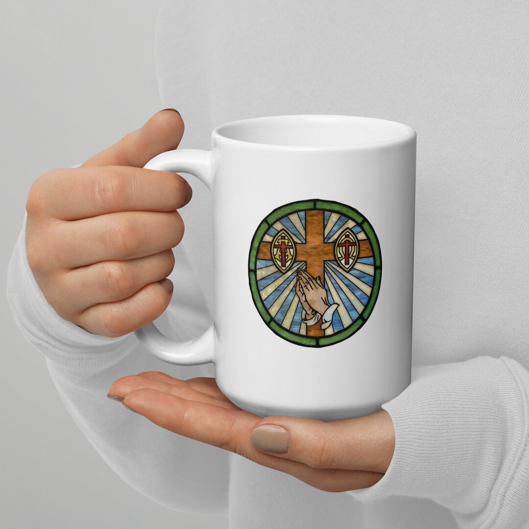 The Lord's Prayer Stained Glass Mug Choose Opposite Side Design - Etsy