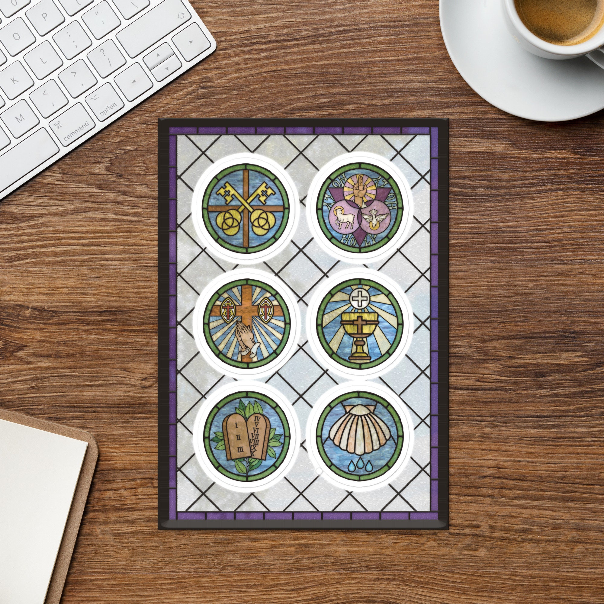 Small Catechism Stained Glass Symbols Sticker Sheet - Etsy
