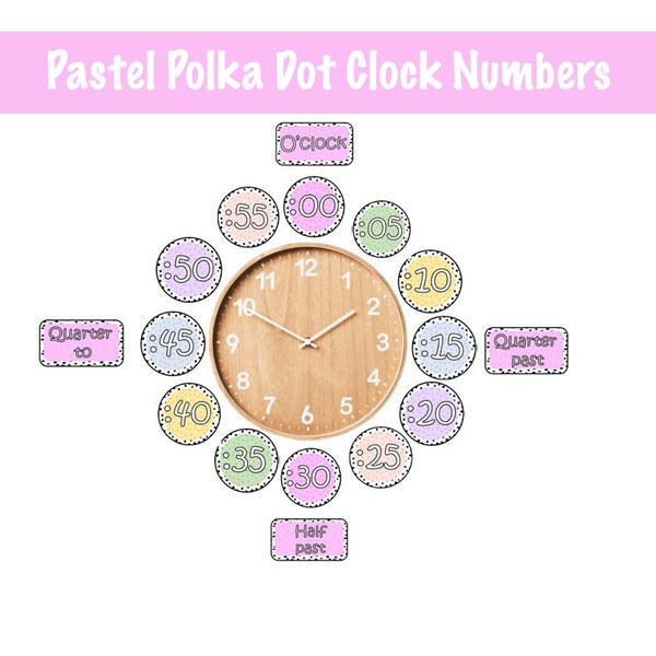 Polka Dot Clock - Etsy