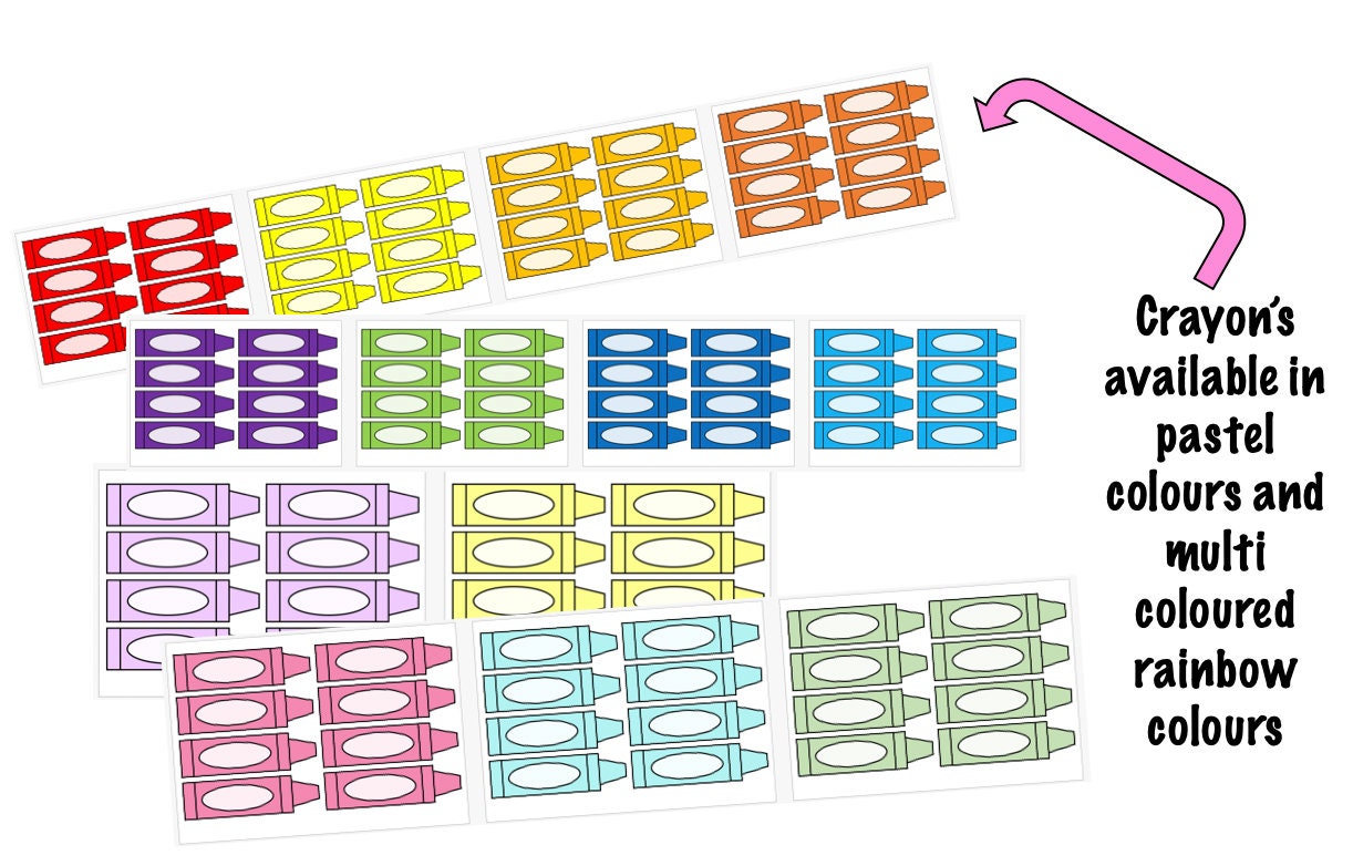 Crayon Inspired Birthday Display Pack Birthday Bulletin Board - Etsy