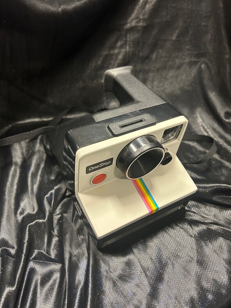 Vintage Original Polaroid SX-70 One-step White Rainbow Stripe Land ...