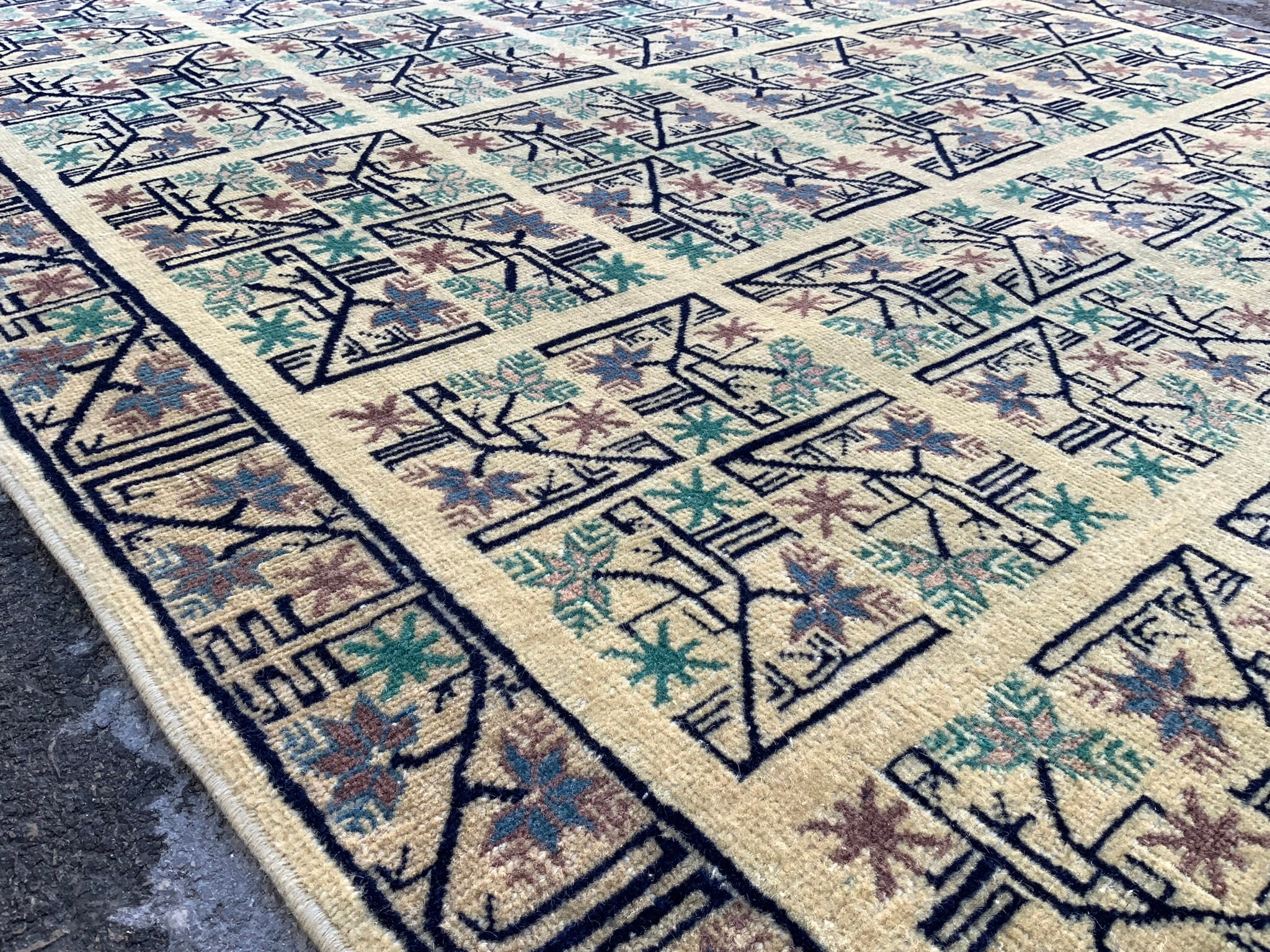 4x6, Neutral Area Rug, Oushak Rug, Vintage Area Rug, Kitchen Rug ...
