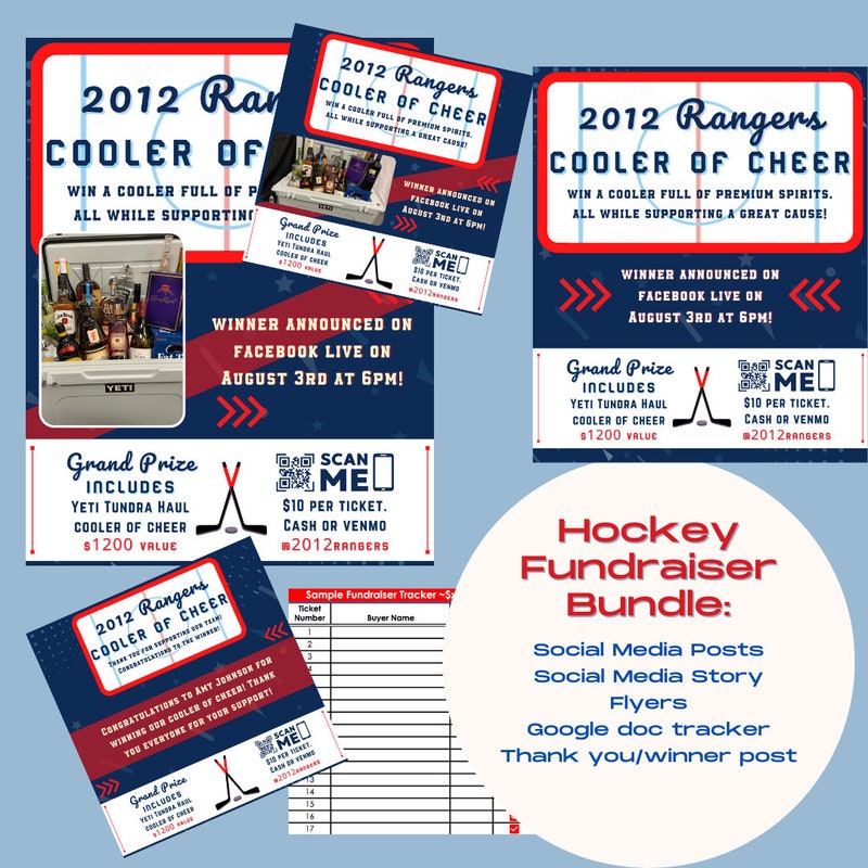 Hockey Fundraiser Flyer - Etsy