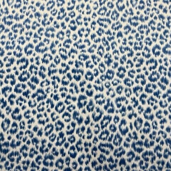 Blue Leopard Fabric - Etsy