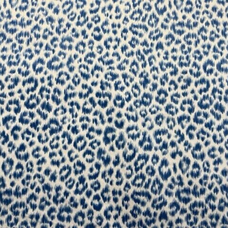 Blue Leopard Fabric - Etsy
