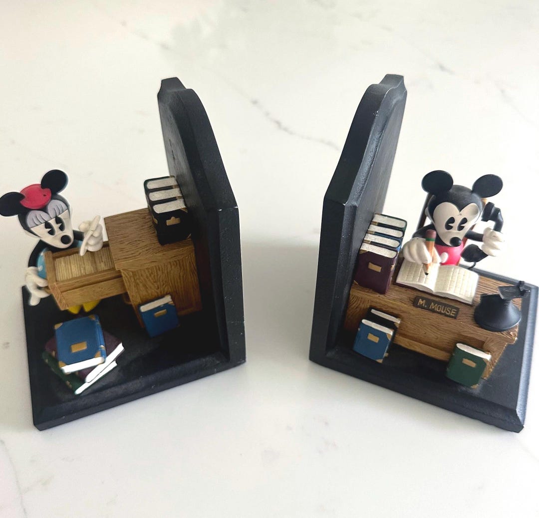 Disney Mickey and Minnie Mouse Office Desk Bookends - Etsy