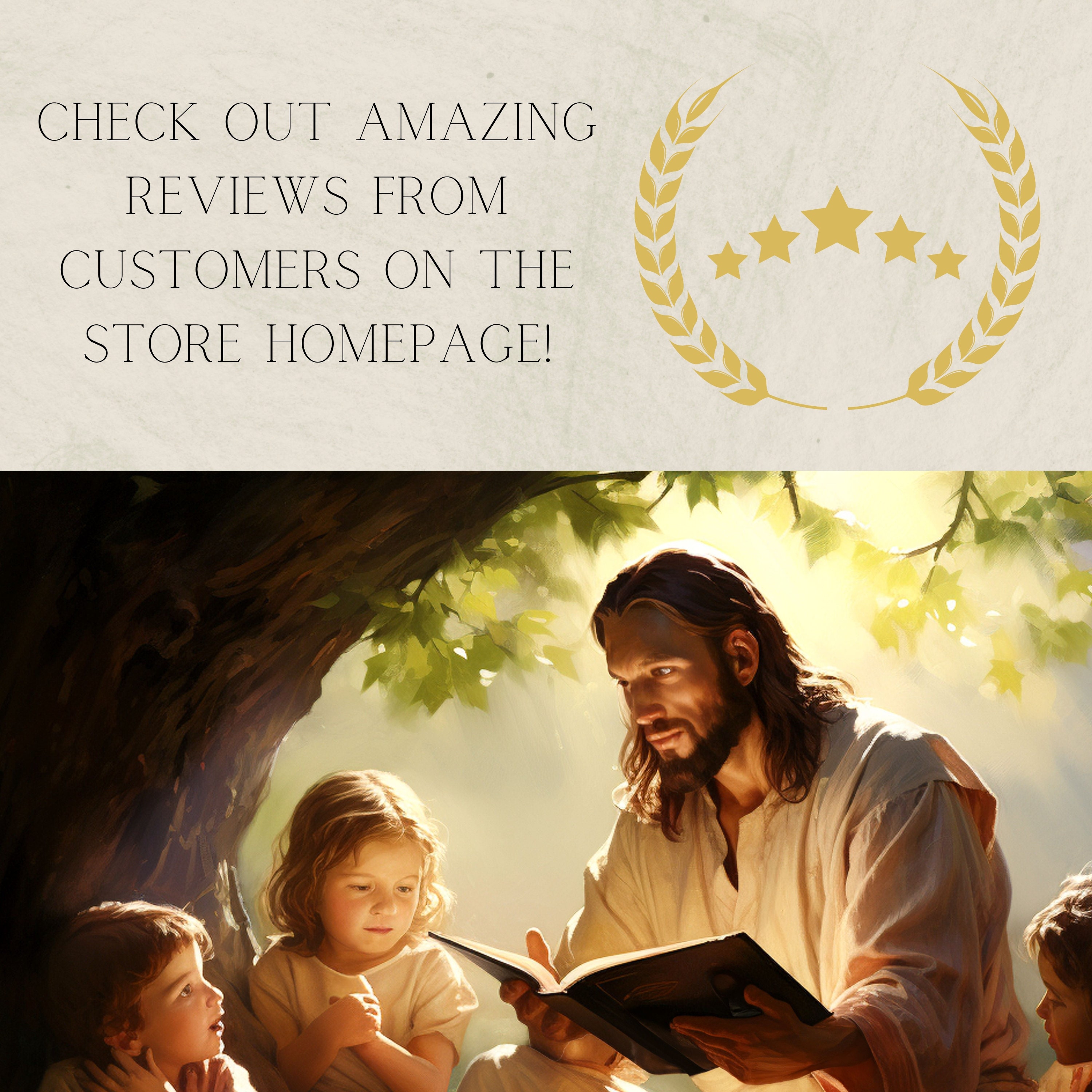 Jesus Reading to Children Matte Canvas Print, Christian Oil Painting ...