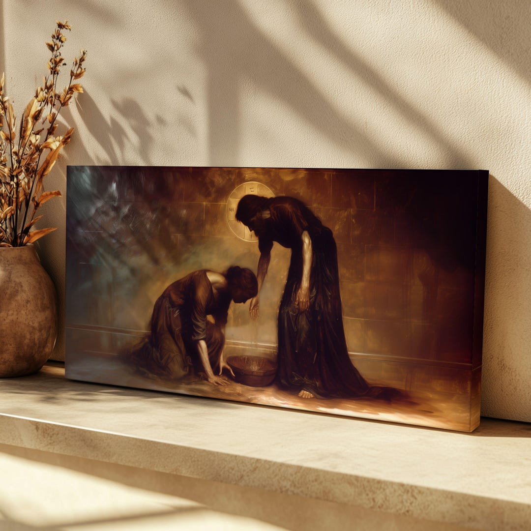 Mary Magdalene Jesus Anointed by a Sinful Woman Luke 7:36-50 Bible Oil ...