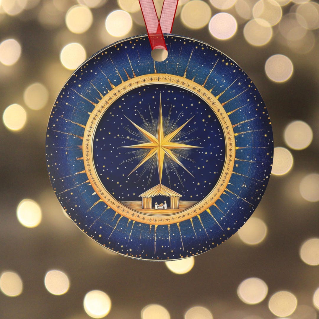 The Star of Bethlehem, Religious Christian Ornament, Christmas ...