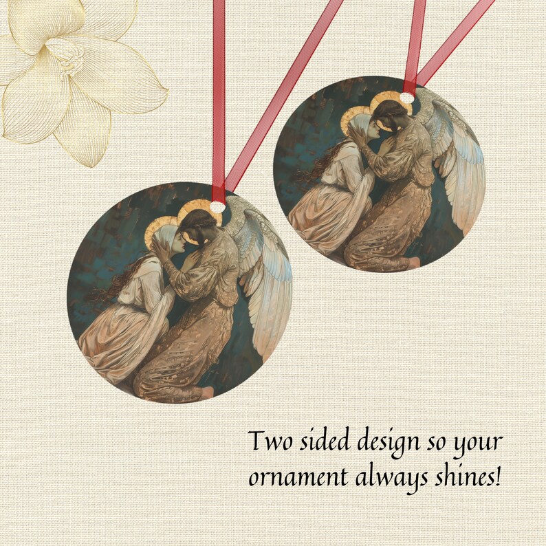 Mary and the Angel Gabriel Christmas Ornament Mary Visited by Angel ...