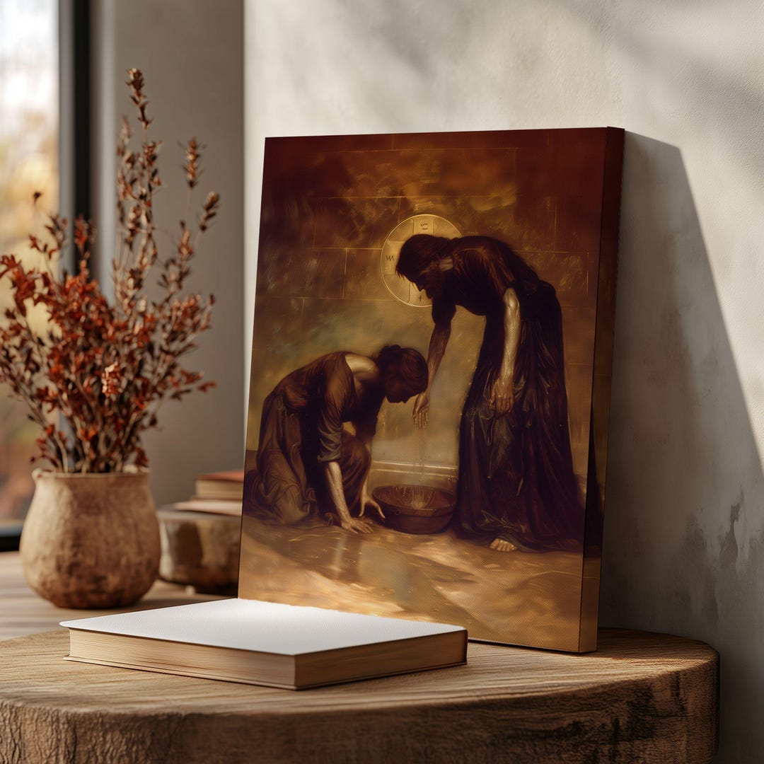 Mary Magdalene Jesus Anointed by a Sinful Woman Luke 7:36-50 Bible Oil ...