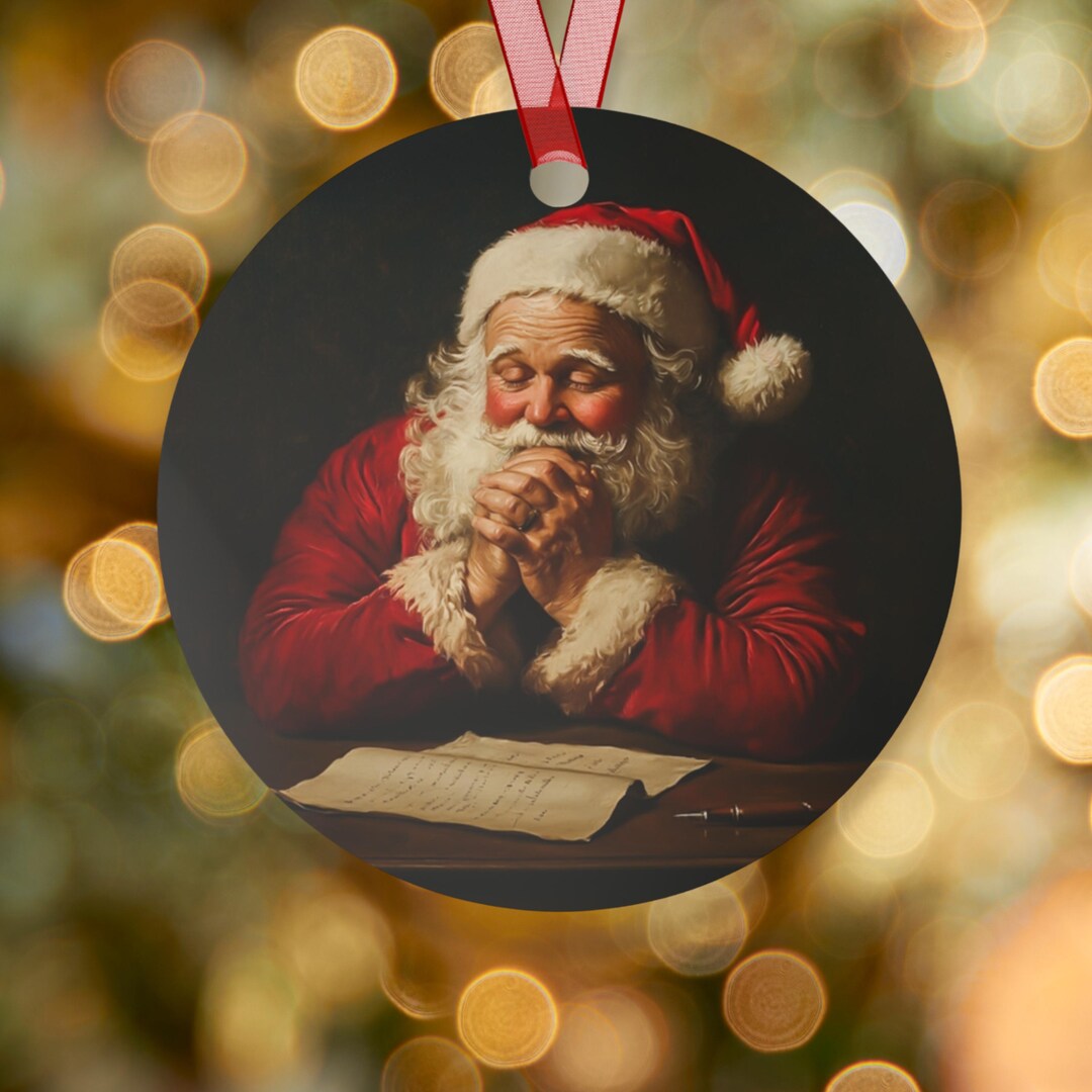 Praying Santa Christmas Ornament, Religious Christian Ornament ...