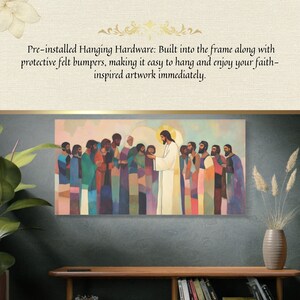 Long Horizontal Canvas Christ Teaching Followers Kandinsky Inspired ...