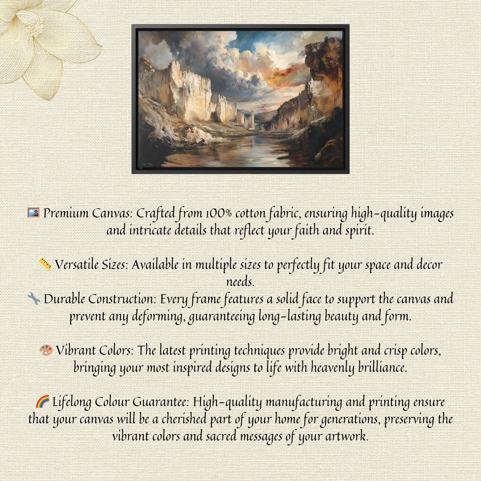 The Walls of Jericho Framed Canvas Print Modern Christian Artwork Walls ...