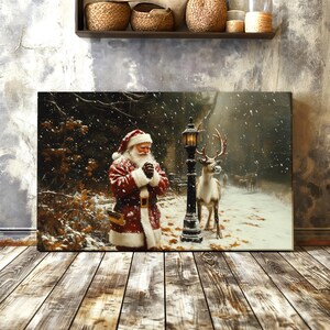 Faithful Santa, Santa Clause in Prayer Christian Canvas Art Christmas ...