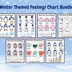 Feelings Chart Bundle, Winter Feelings Charts, Feelings Activity ...