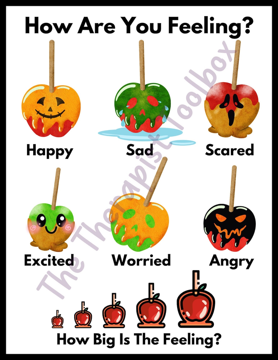 Cute Feelings Chart for Therapy or Teachers, Child Therapist Tools ...