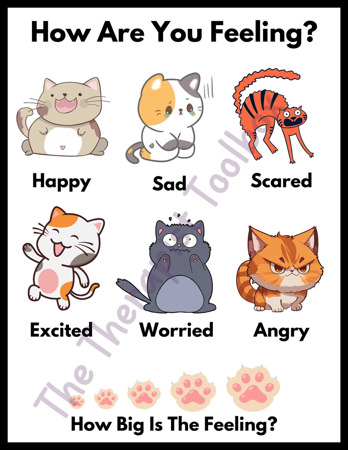 Cute Feelings Chart School Based Therapy Therapy Feelings - Etsy