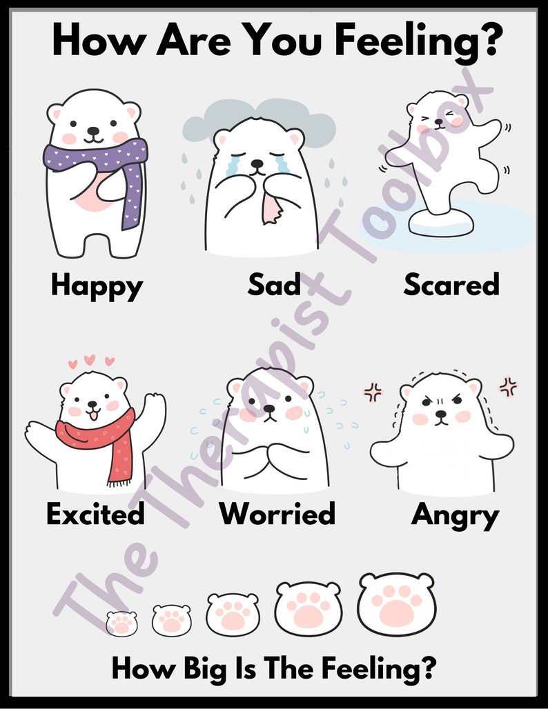 Feelings Chart Bundle, Winter Feelings Charts, Feelings Activity ...