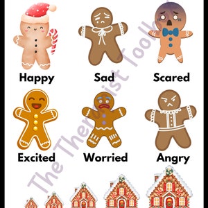 Christmas Feelings Chart, Emotions Chart, Play Therapy Tool, Counseling ...