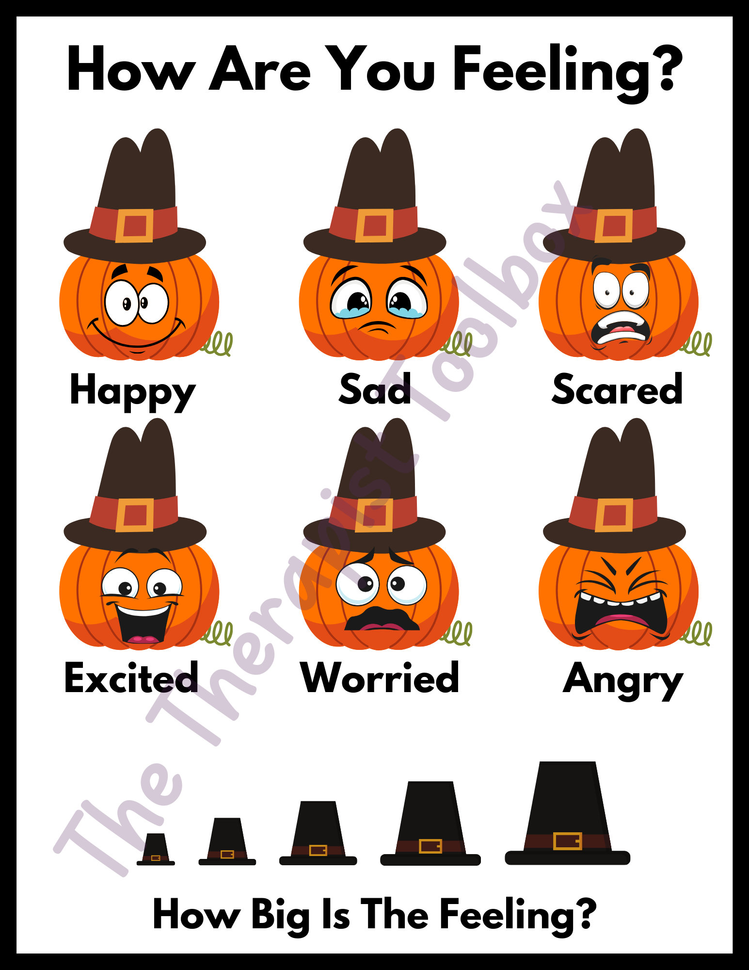 Cute Fall Themed Feelings Chart Bundle! Feelings Chart for Children ...