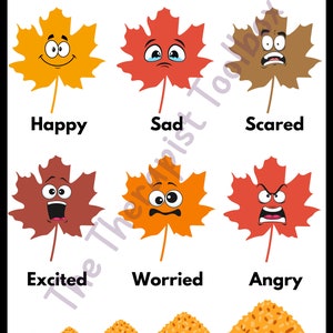 Cute Fall Themed Feelings Chart Bundle! Feelings Chart for Children ...