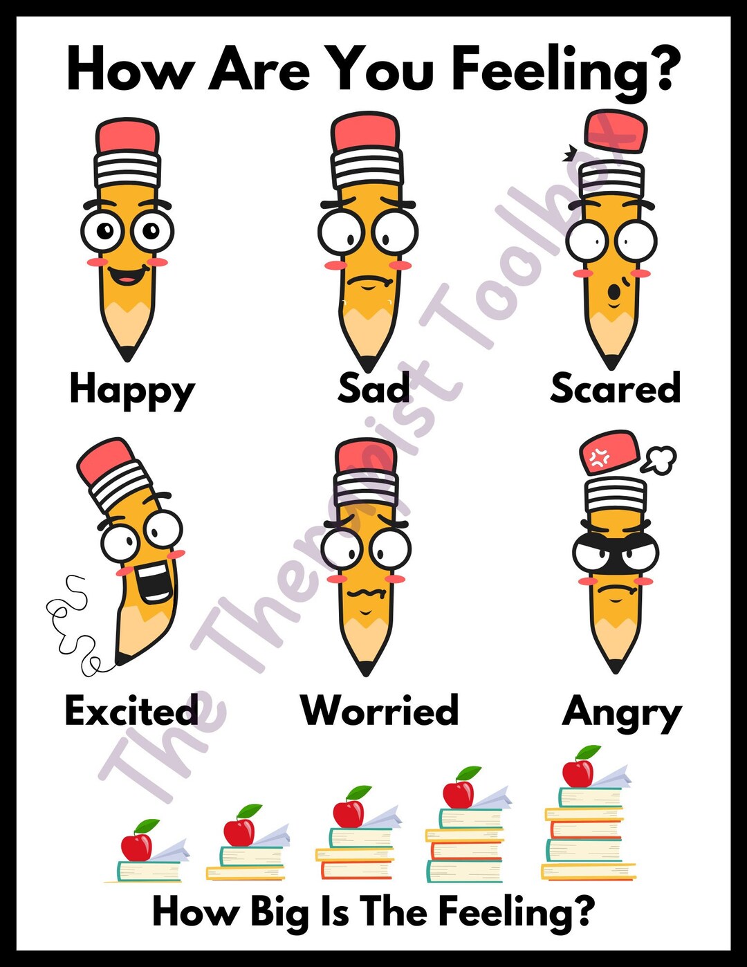 Back to School Feelings Chart for Therapy, Teachers, or Home, Child ...