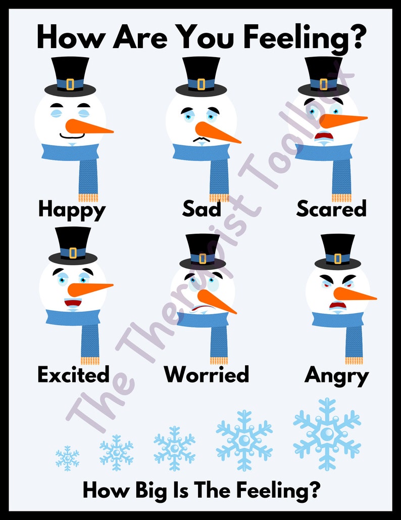Feelings Chart Bundle, Winter Feelings Charts, Feelings Activity ...