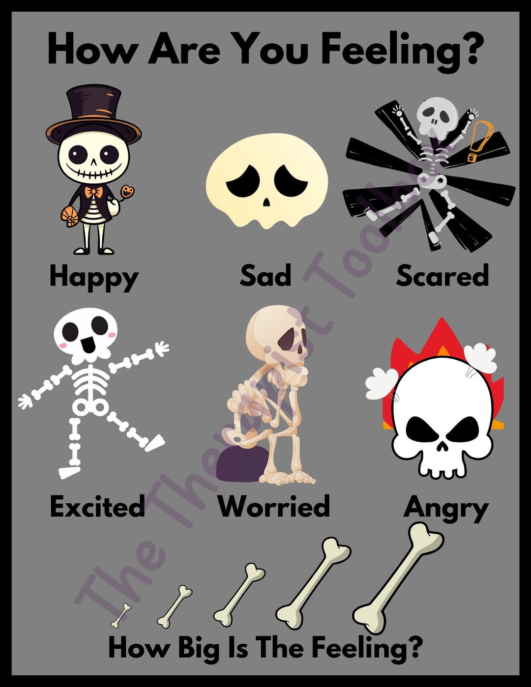 Cute Feelings Chart for Therapy or Teachers, Child Therapist Tools ...