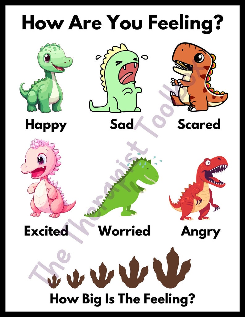 Cute Feelings Chart for Therapy or Teachers, Child Therapist Tools ...