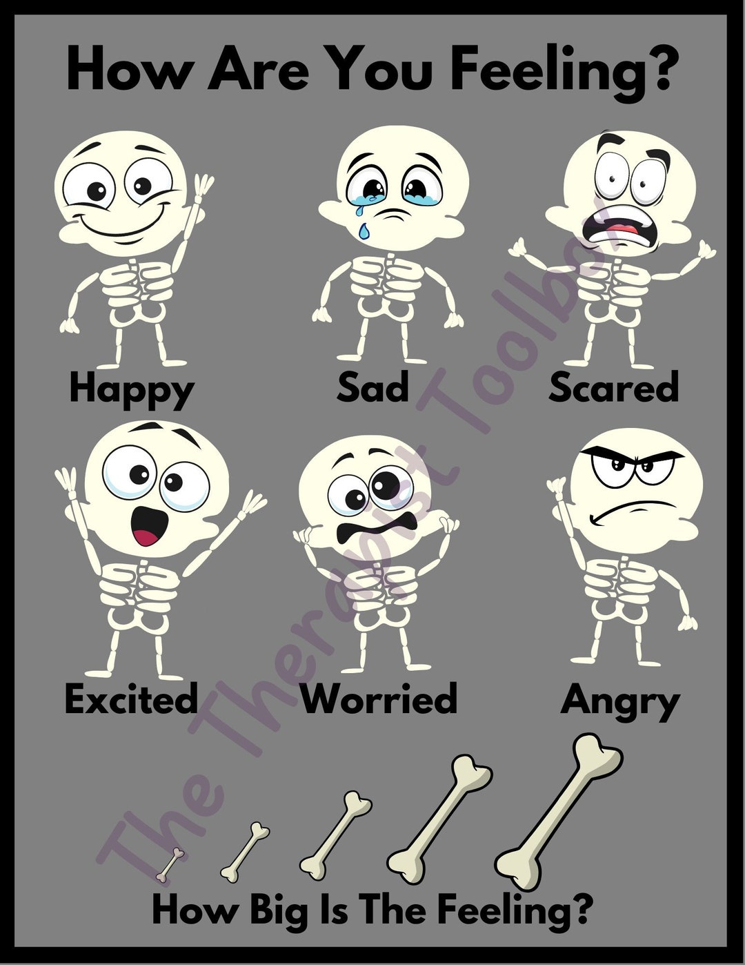 Cute Feelings Chart for Therapy or Teachers, Child Therapist Tools ...