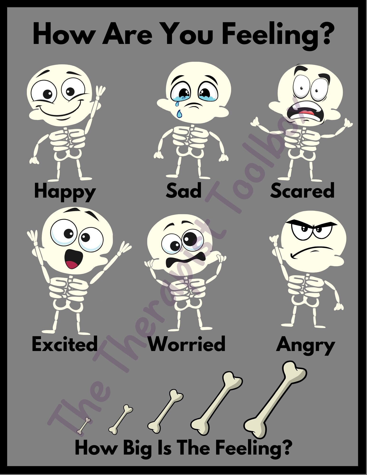 Cute Feelings Chart for Therapy or Teachers, Child Therapist Tools ...