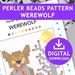 WEREWOLF Halloween Kids Crafts Fuse Beads Ideas Party Decoration ...