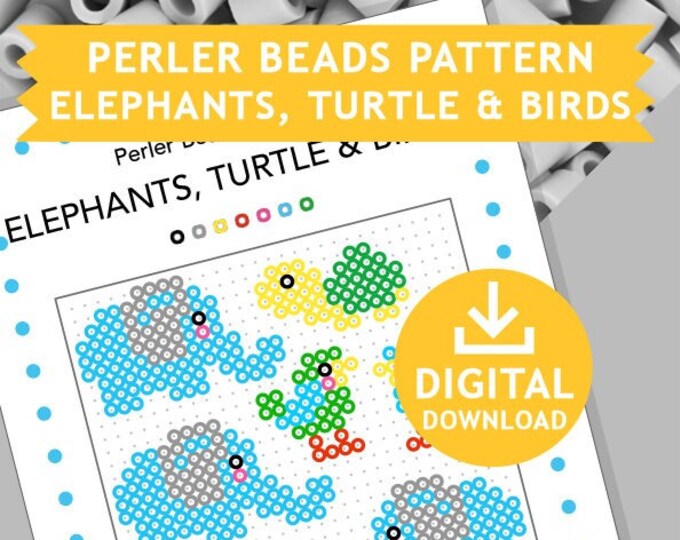 Dumbo the Elephant 3D Perler Bead Pattern Tutorial - Etsy Canada