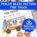 TRACTOR Perler Patterns, Decoration Hama Fuse Beads Pyssla Present ...
