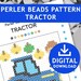 TRACTOR Perler Patterns, Decoration Hama Fuse Beads Pyssla Present ...